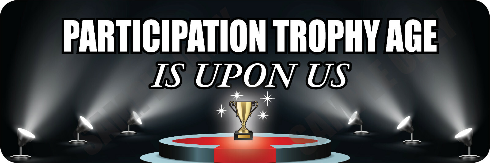 Participation Trophy Age Bumper Sticker | eBay