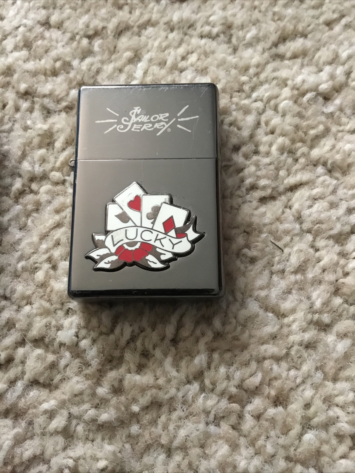 2007 Sailor Jerry Lucky Cigarette Lighter & Zippo Silver Lighter Frm ...