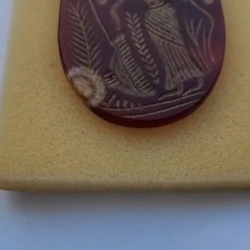 Roman king intaglio agate stone- Agate Intaglio Stone 64 Carat Genuine ...