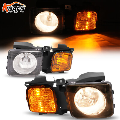 KUAFU Headlights Headlamps Set Left &Right For Hummer H3 2006-2010 H3T ...