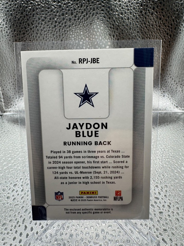 2025 Donruss Football Jaydon Blue Rookie Phenom RC Patch #RPJ-JBE ...