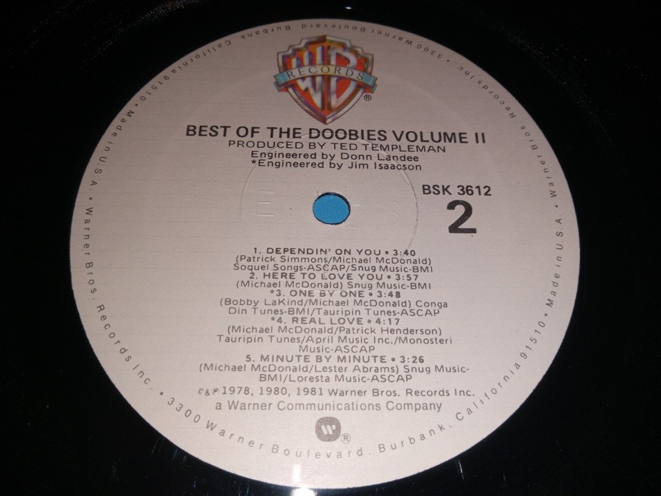 THE BEST OF THE DOOBIES VOLUME II, WARNER BROS. (BSK 3612) 1981, | eBay UK