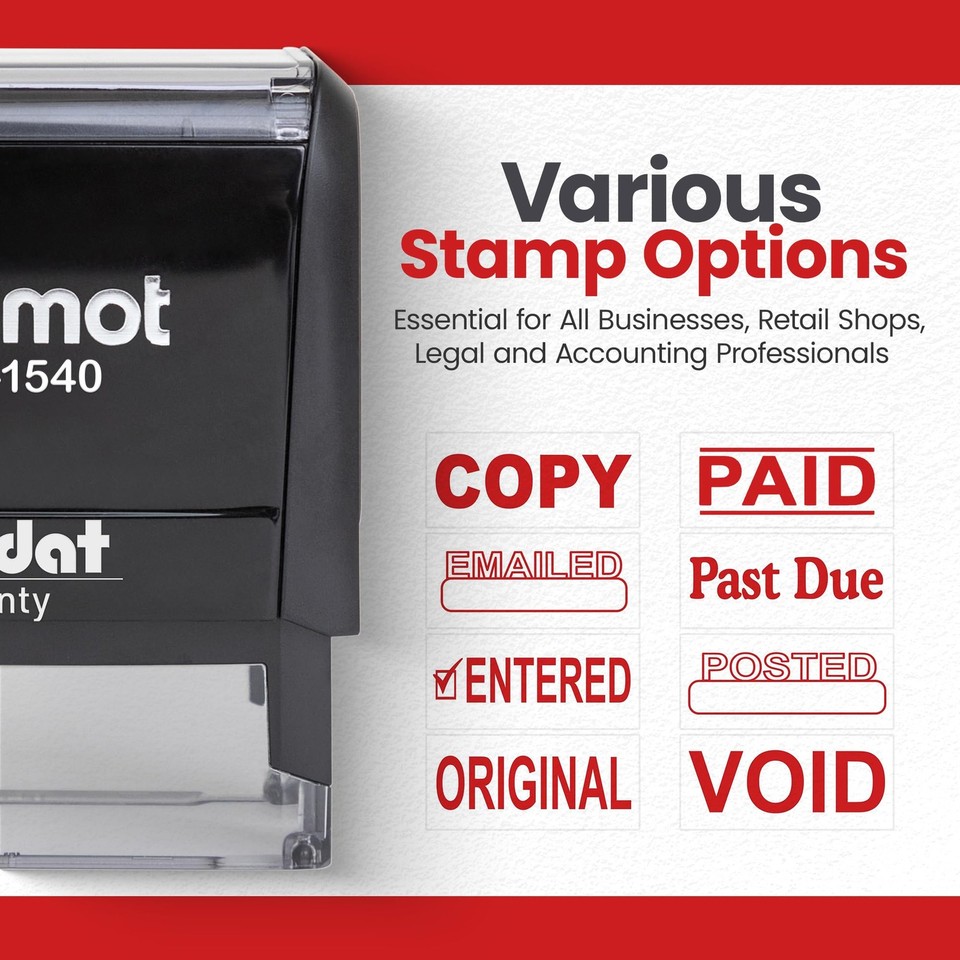 Paid Stamp Self Inking - for Office, Accounts Payable Stamp - Rubber ...