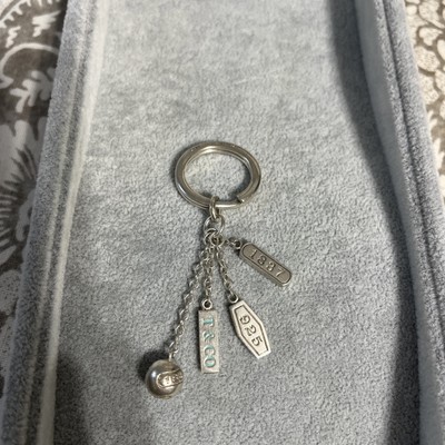Tiffany & Co .925 Sterling Silver Keychain With Four Tiffany’s Logo ...