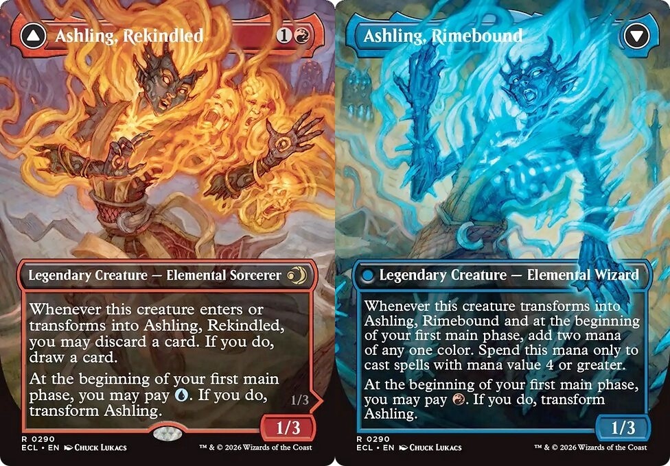 Borderless ASHLING, REKINDLED // RIMEBOUND x1 mtg NM-M Lorwyn Eclipsed ...