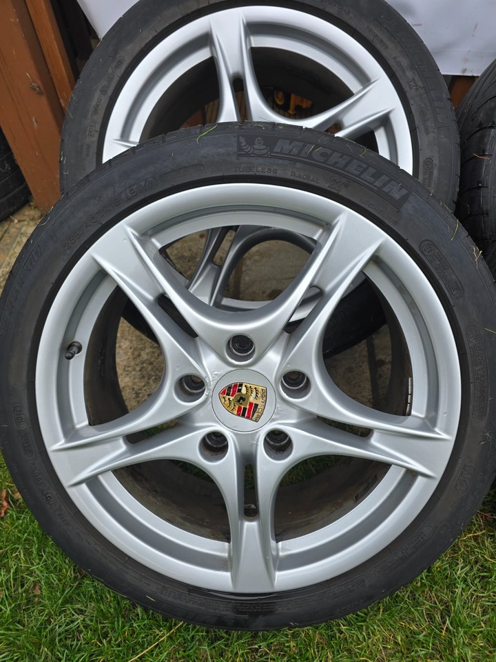 18" PORSCHE CAYMAN 987 S II 2 ALLOY WHEELS N4 TYRES BOXSTER 987 362 137 ...