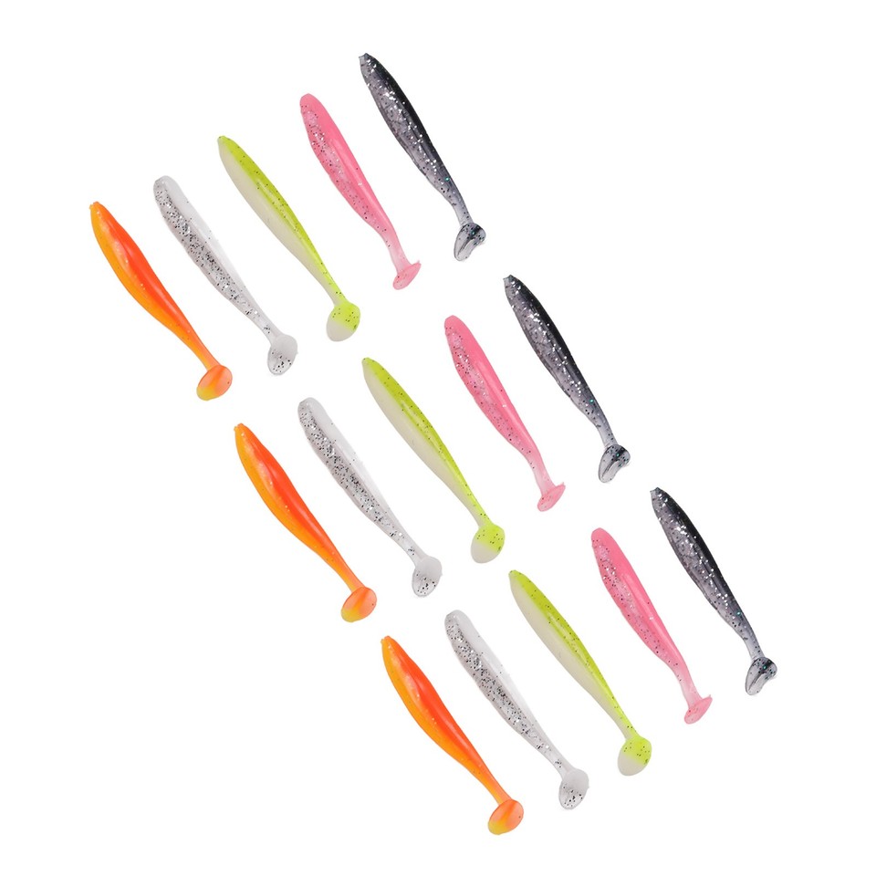 Soft Fishing Lures 100pcs Swimbaits For Fisherman Split Tail Design ...
