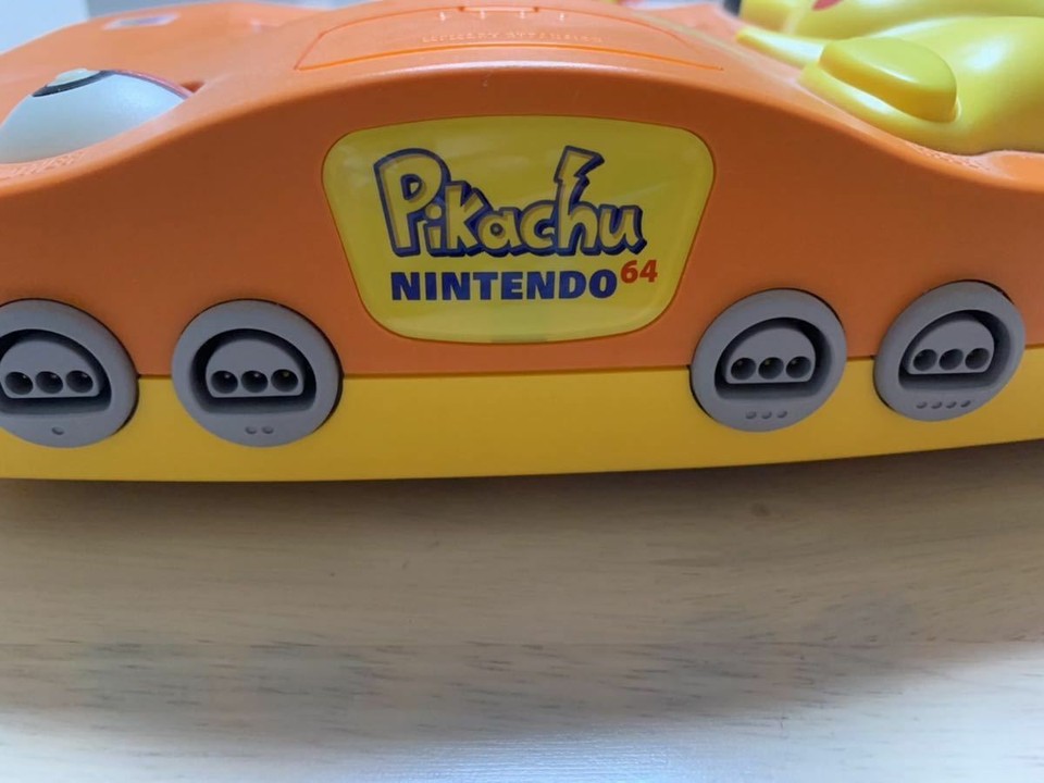 Pikachu Nintendo 64 tested Orange Yellow Console N64 TV game anime ...