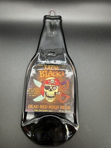 Flattened Glass Bottle Jack Black Dead Red Root Beer Pirate Hanging ...
