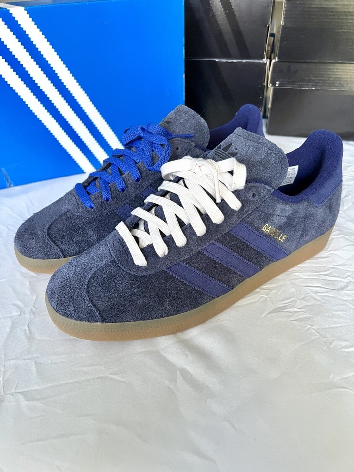 Gazelle Ink Blue Suede Size 8.5 Men’s Shoes GY7369 AUTHENTIC | eBay