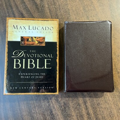 NCV Max Lucado Devotional Bible - Burgundy Bonded Leather - Rare ...