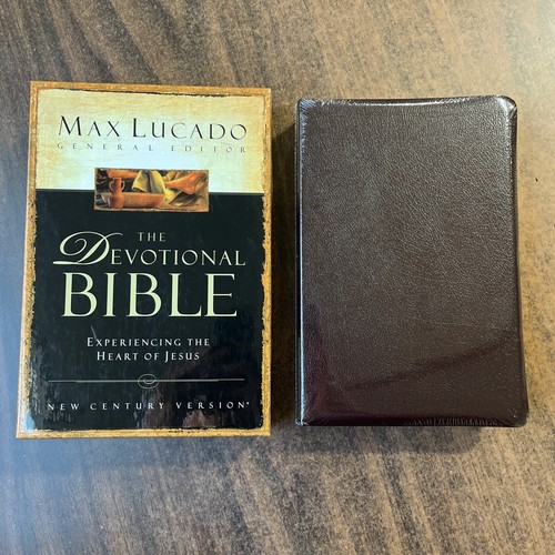 NCV Max Lucado Devotional Bible - Burgundy Bonded Leather - Rare ...