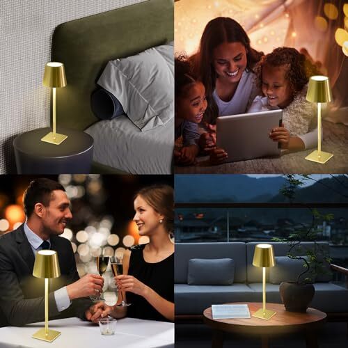 Cordless Rechargeable Table Lamp Set of 2, 5000mah Battery Operated ...
