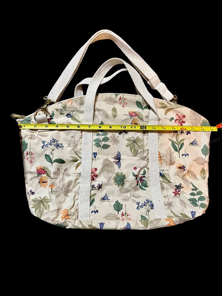 Vintage Longaberger Bee '99 Large Floral Tote Bag Purse Handbag ...