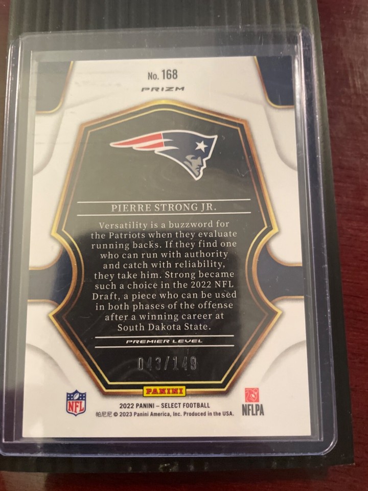 2022 Select Pierre Strong Jr Premier Level Blue Prizm #043/149 | eBay