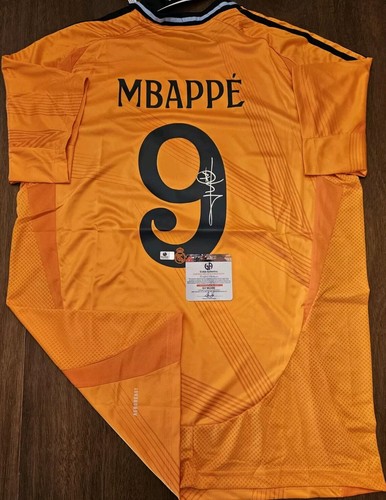 Kylian Mbappe #9 Autographed FC Real Madrid Soccer Jersey - COA | eBay