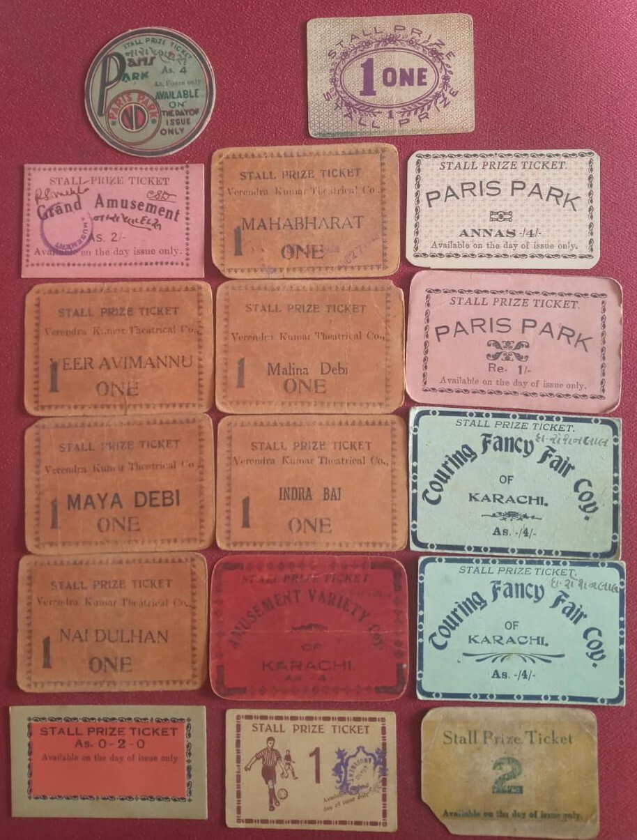 Lot of 17 Undivided India Exhibition and fair coupons/Tickets ...
