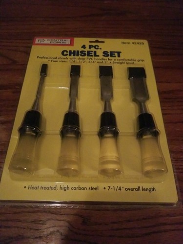 4-PC PVC CHISEL SET Brand NEW Central Forge Tools Steel 7.25" 42429 | eBay