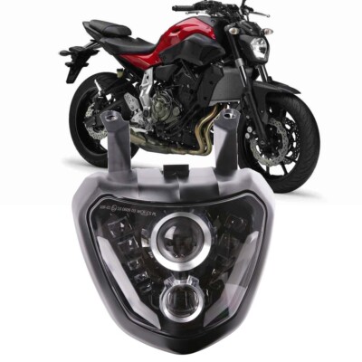 DOT LED Headlight DRL Plug and Play For Yamaha MT07 FZ07 MT-07 FZ-07 ...
