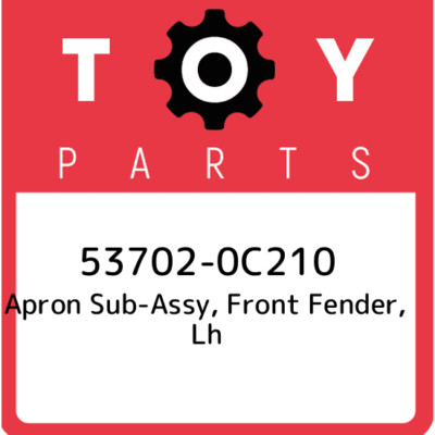 53702-0C210 Toyota Apron sub-assy, front fender, lh 537020C210, New ...