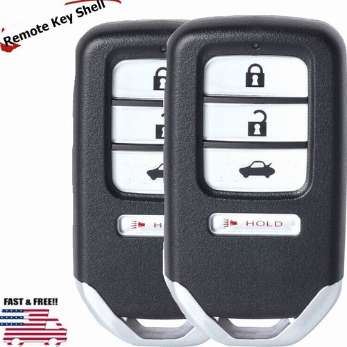 2X Keyless Remote Car Key Shell Case FOB for Honda Civic Accord HR-V CR ...