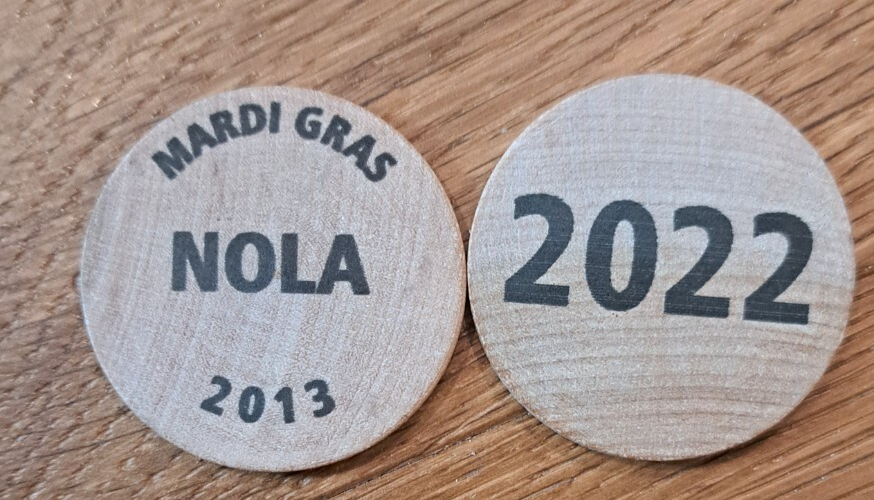 Rare Zulu Wood Doubloons - Mardi Gras Favor | eBay