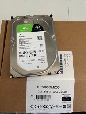 Seagate BarraCuda ST2000DM008 2TB 7200 RPM 256MB Cache SATA 6.0Gb Hard ...