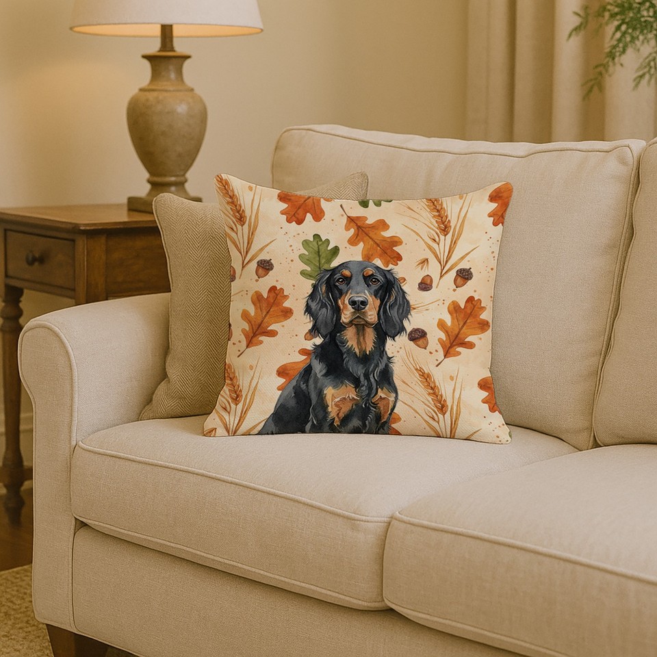 Gordon Setter Fall Throw Pillow WDK7853PW1414 | eBay