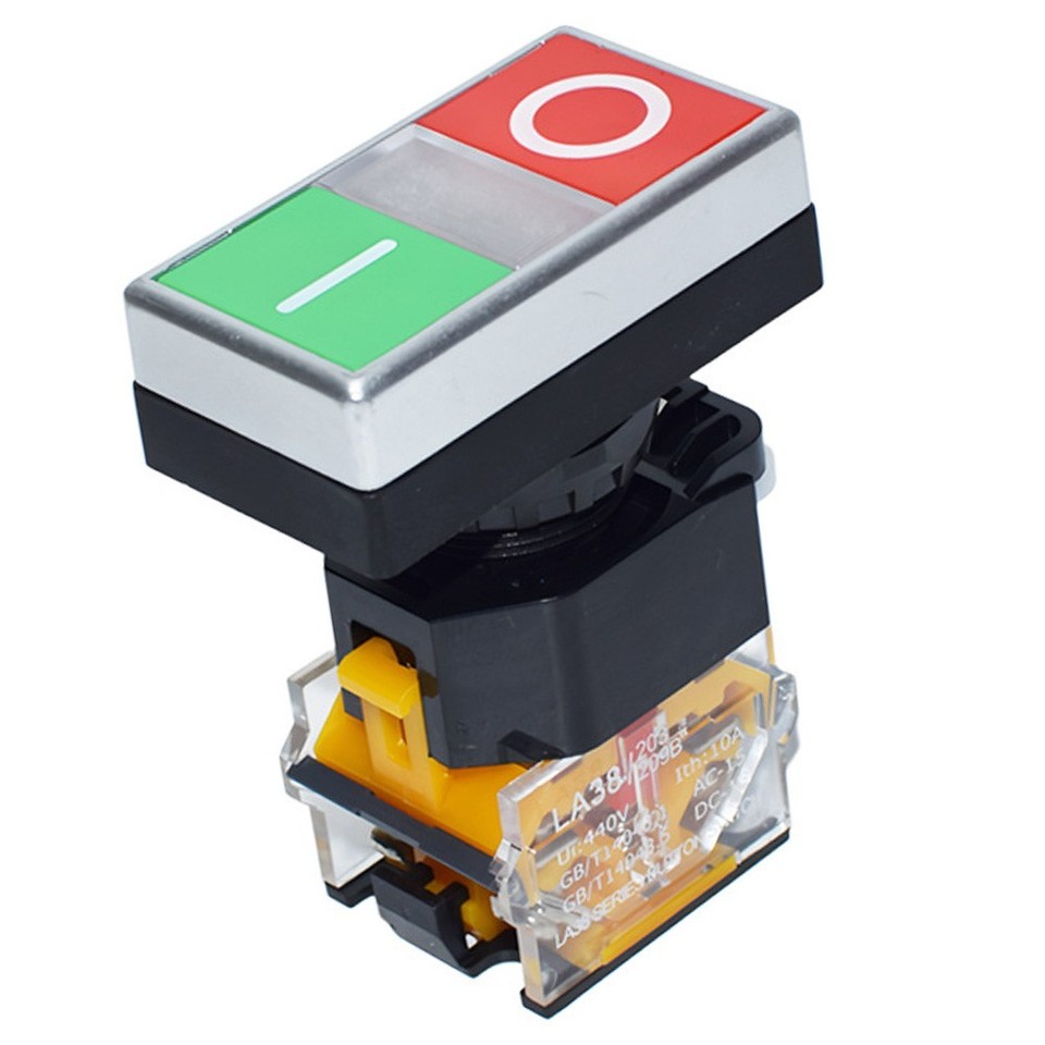 LA38 11D RG Dual Button Start Stop Switch with LED Indicator IP40 ...