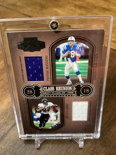 2004 Donruss Playoff Football Peyton Manning & Fred Taylor Game Worn ...