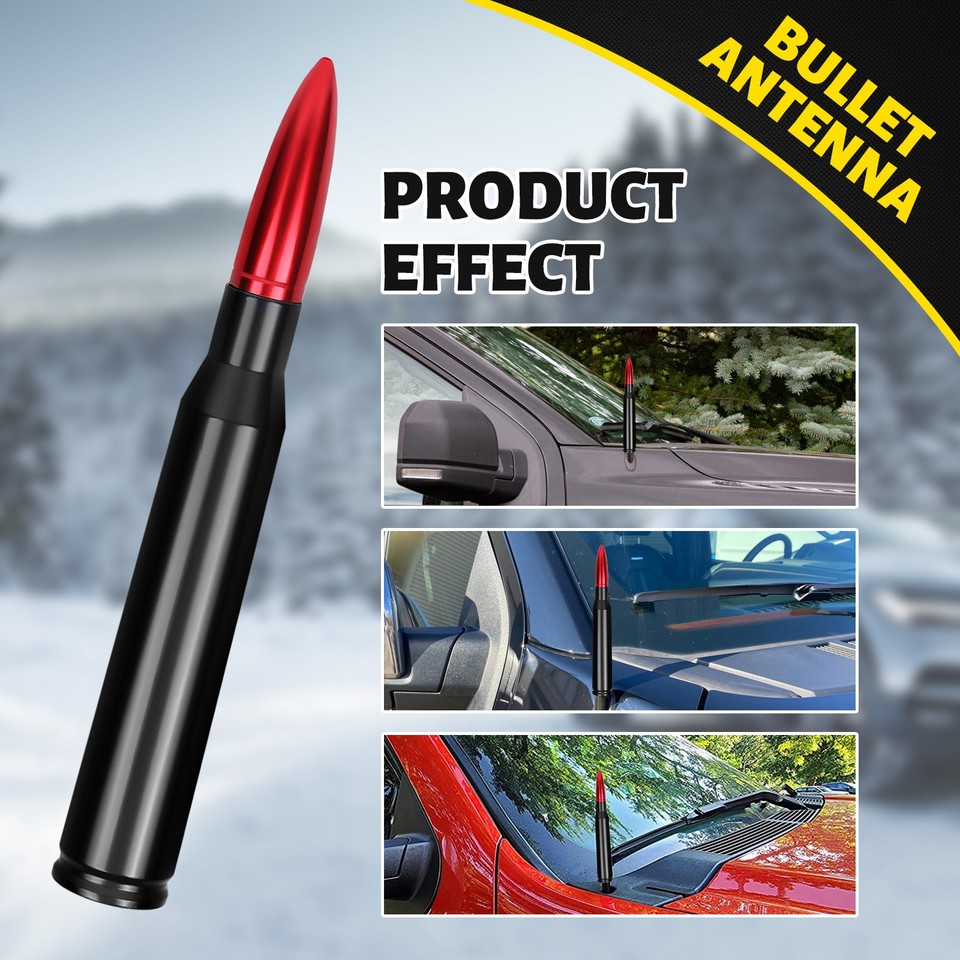 5.3 Inch Black Red Car Bullet Antenna For Chevrolet Silverado ...