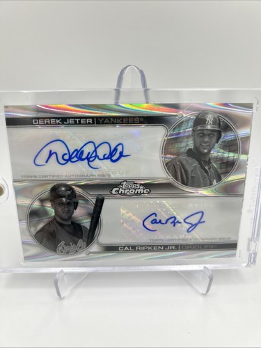 2022 topps chrome Derek Jeter And Cal Ripken Jr Dual Auto /10 | eBay