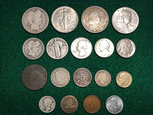 Rare US Type Coin Collection Lot Inc. Flying Eagle, Large Cent, Shield ...