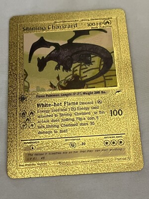 Golden Shining Charizard Pokemon Card, 1st Edition | eBay
