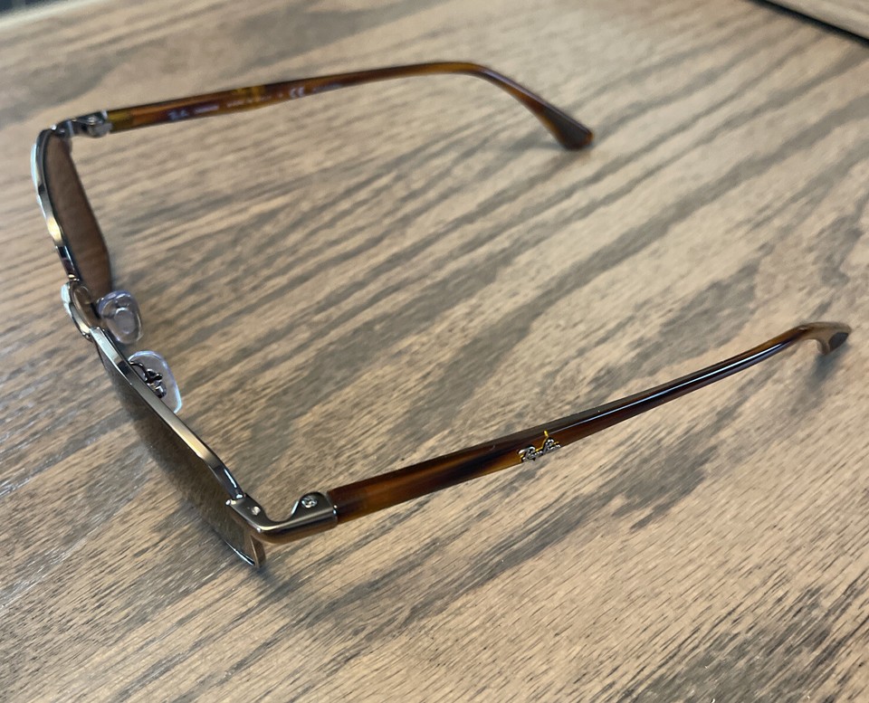 Ray-Ban RB3664CH Chromance Square Sunglasses Light Brown w/ Brown | eBay