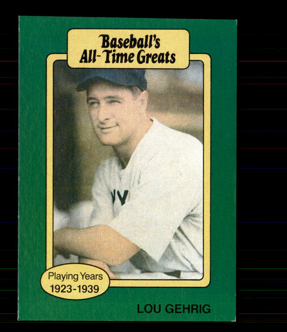 1987 Hygrade All-Time Greats #NNO Lou Gehrig Hat logo not visible | eBay