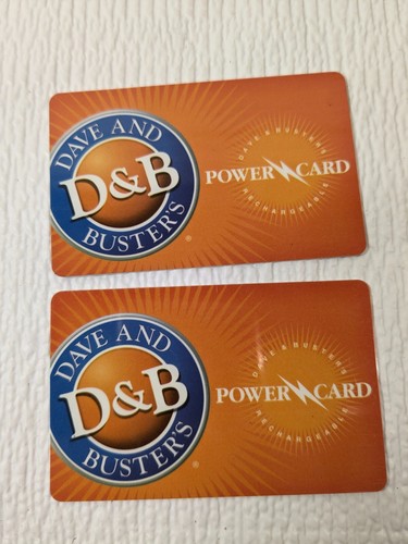 Vintage Dave and Busters Power Cards set 2 orange rechargeable ...
