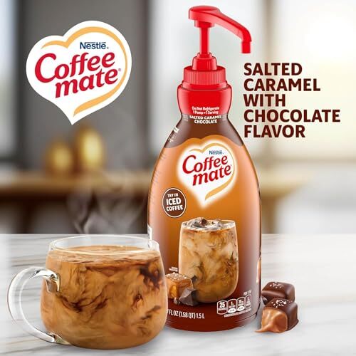 Nestle Coffee Creamer, Salted Caramel Chocolate, Concentrated Liquid ...