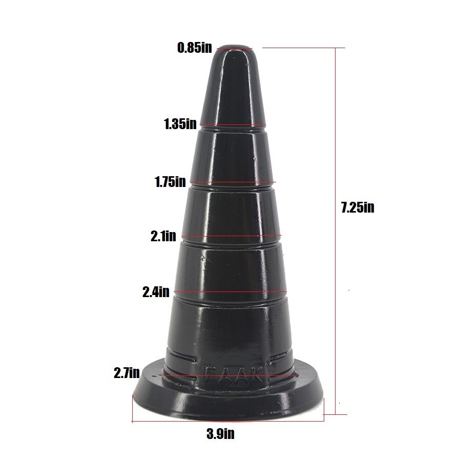 7" XL Black Cone Anal Stretcher Expansion Butt Plug Dildo Anal Trainer Sex Toys | eBay