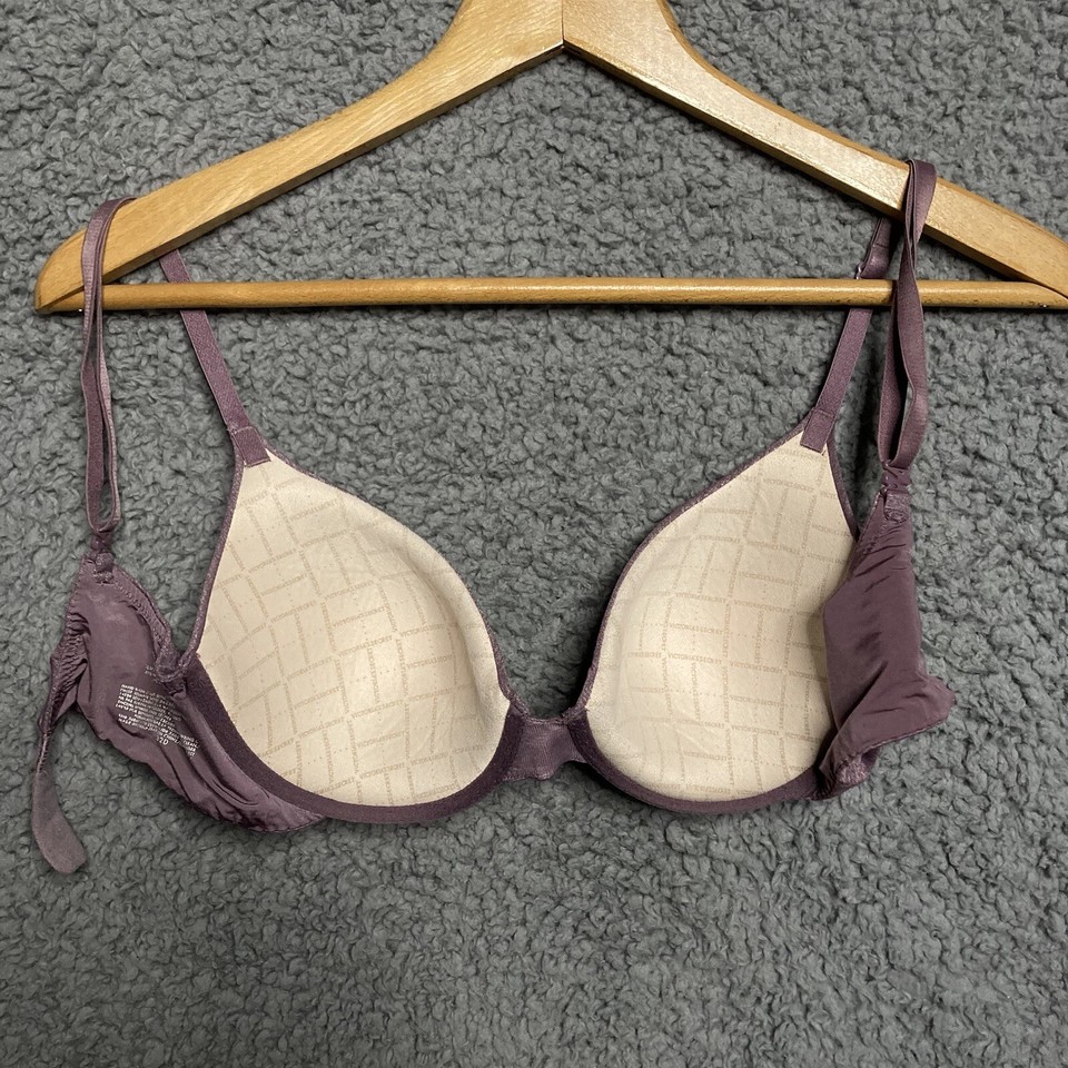 Victoria Secret Uplift Semi Demi Push Up Plunge Smooth Cup Underwire ...