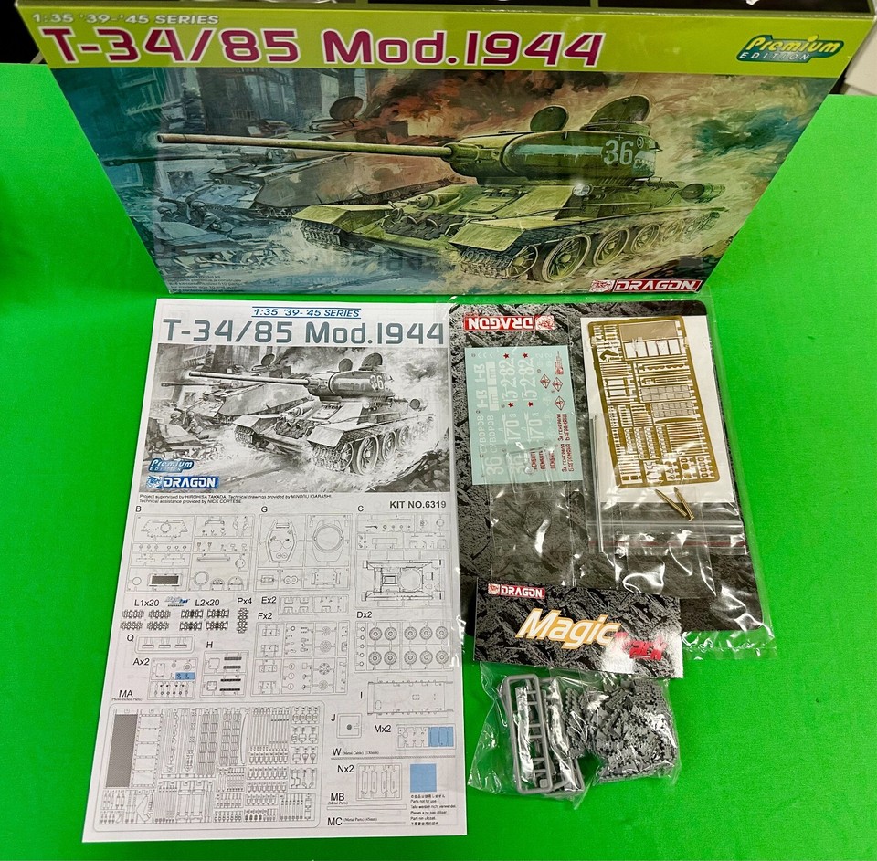 Dragon T-34/85 Mod. 1944 1:35 Scale Kit 6319 '39 - '45 Series Premium ...