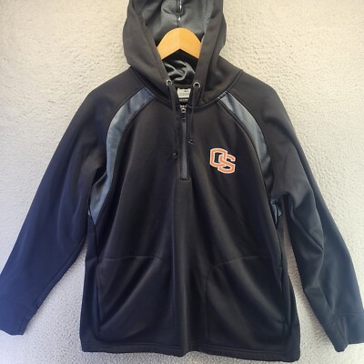 Colosseum Oregon State Beavers 1/4 Zip Hoodie Sweater Mens Medium Black ...