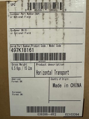 Xerox 497K18161 HORIZONTAL TRANSPORT | eBay