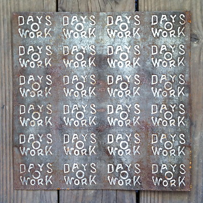 Vintage Original 1920s DAYS O WORK Chew Tobacco METAL STAMP SIGN Old ...