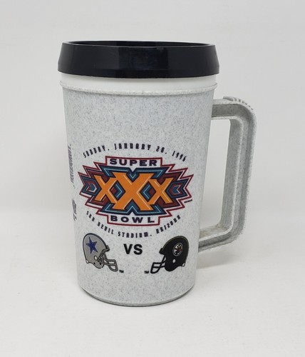 VTG Cowboys vs Steelers NFL Super Bowl 30 XXX 22oz Cup - Mug Insulated 1996 | eBay