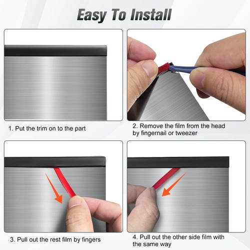 Edge Trim, 1/16" Rubber Edge Trim, Flexible Self Adhesive U Channel ...