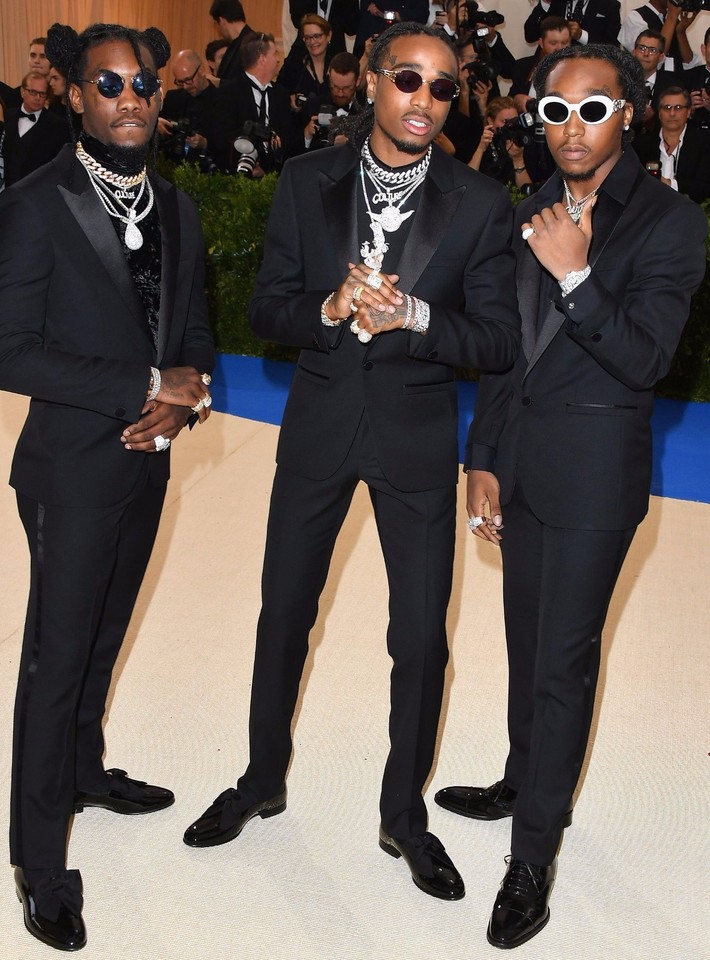 Hip Hop Men Quavo Rapper Gold PT Iced 12mm 18" Figaro Choker Chain ...