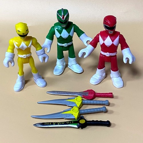 5pcs Fisher Imaginext Power Ranger Green Red Yellow Ranger Goldar Lord ...