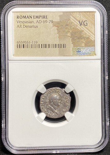 Vespasian 69-79 AD Roman Empire SILVER Denarius Coin 12Caesars RARE ...