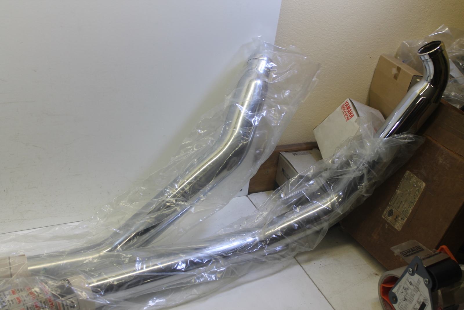 VINTAGE SAMSON HARLEY 2" OVER AND UNDER DRAG PIPES AND 2 1/4 BIG GUNS ...